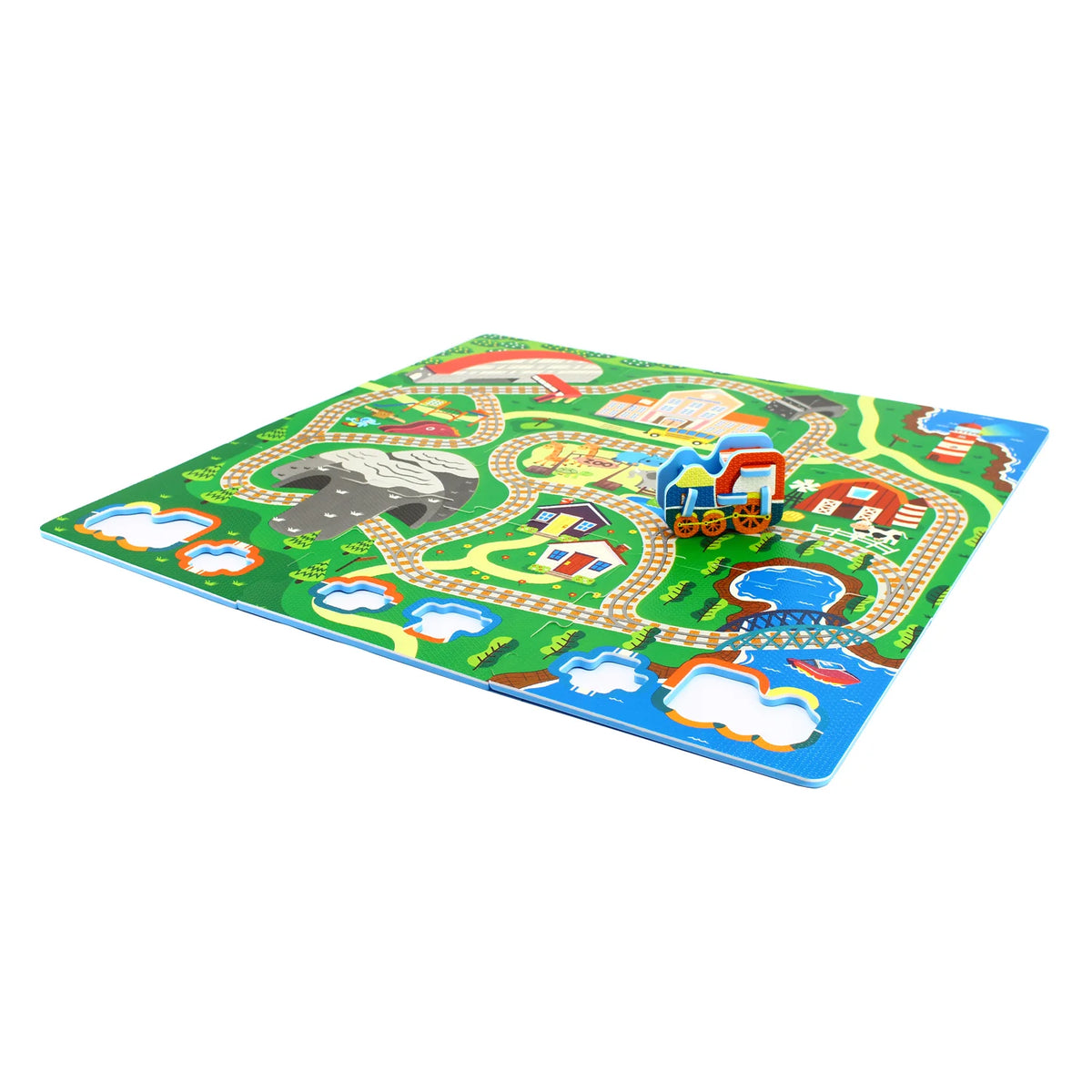 Train Track Play Mat with DIY Train – The Piccolina Shop